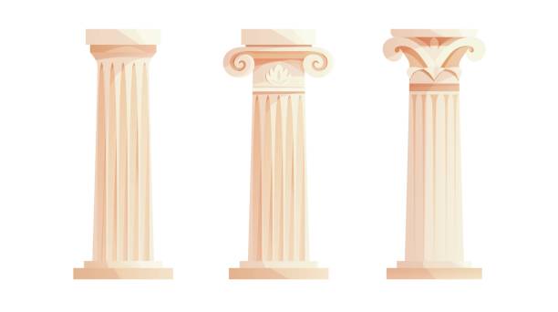 Ionic Columns Doric Columns Clipart