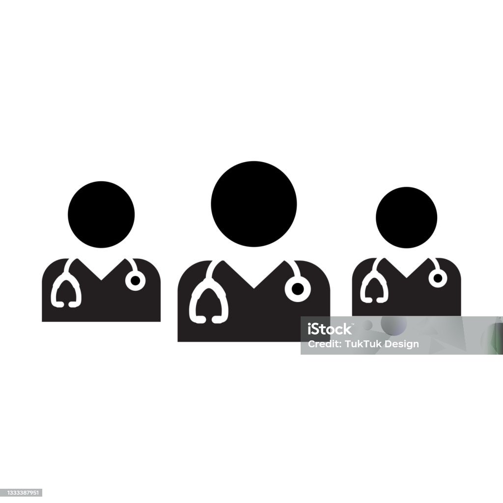 Healthcare Icon Vector Group Of Male Doctors Person Profile Avatar For