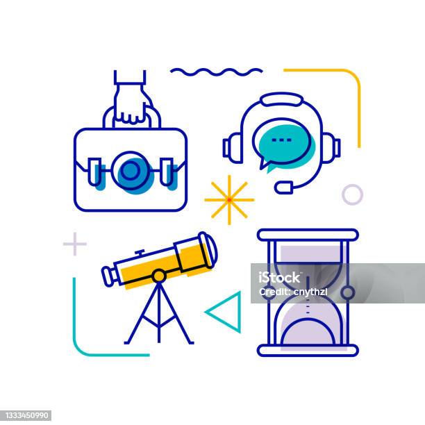 Mulai Elemen Desain Terkait Desain Pola Dengan Ikon Kerangka Ilustrasi