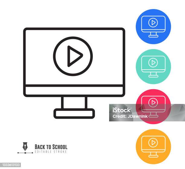 Modern Elearning And Education Icon Concepts Thin Line Style Editable