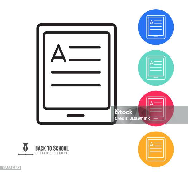 Modern Elearning And Education Ereader Icon Concepts Thin Line Style