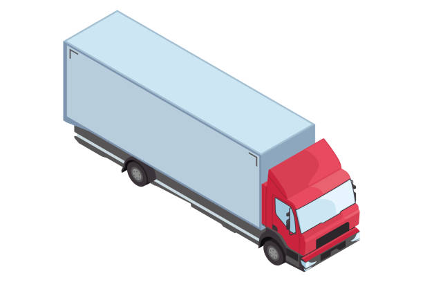 Speeding Delivery Truck Clipart
