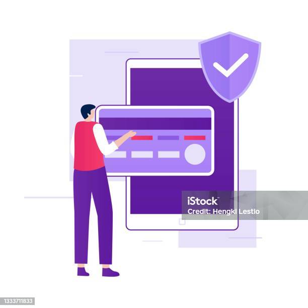 Concept Dillustration De Paiement Sécurisé Vecteurs Libres De Droits Et