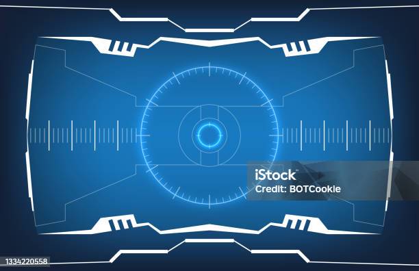 Grafik Pengguna Digital Panel Kontrol Hitech Desain Layar Antarmuka Hud