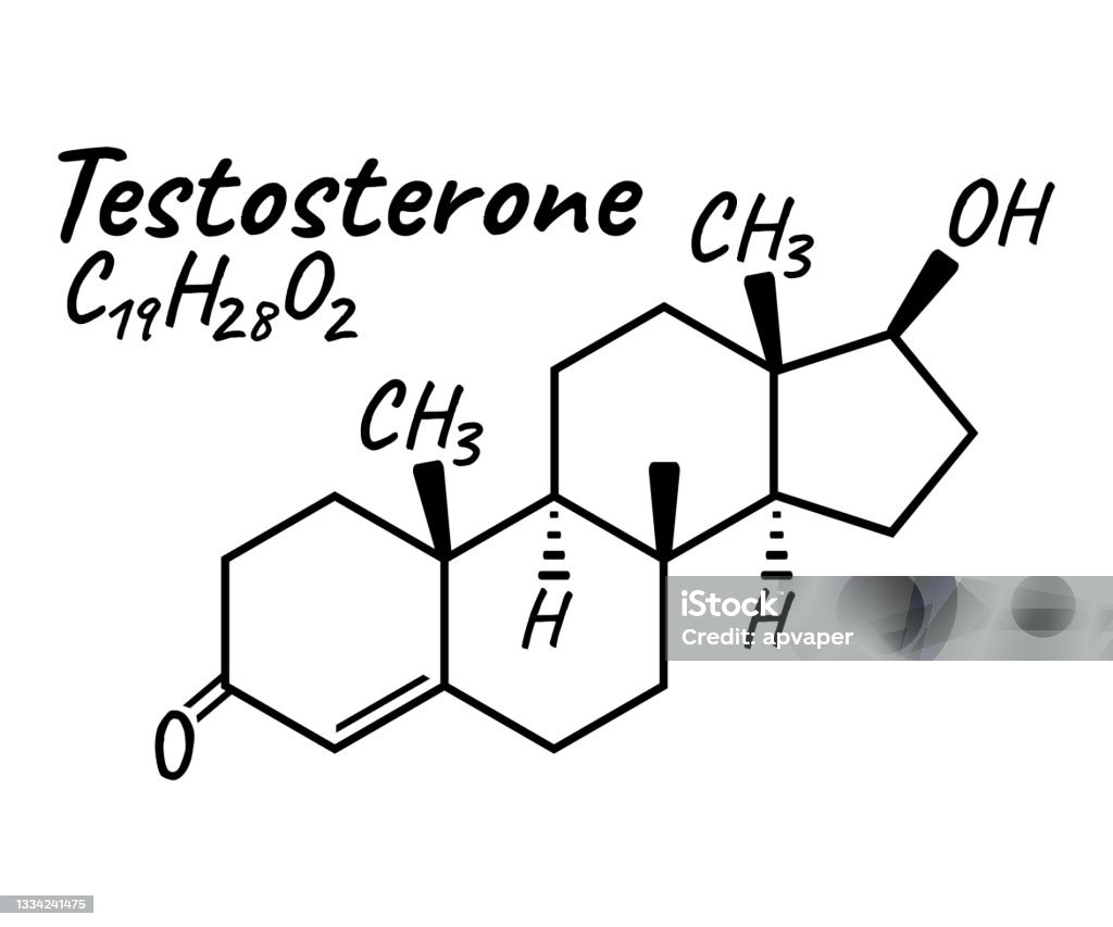 Hormone Humaine Testostérone Concept Chimique Formule Squelettique
