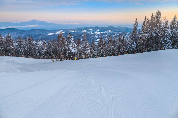 Empty Ski Slope In La Plagne Early In The Morning – Free Stock Photo