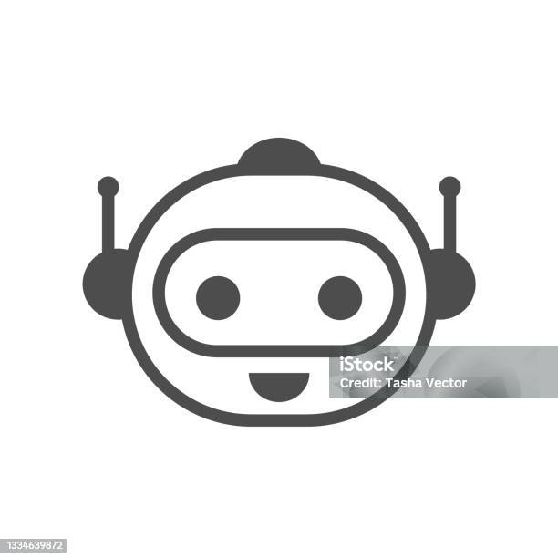Icône De Chatbot Signe Ou Symbole De Bot La Jolie Tête De Robot Parle