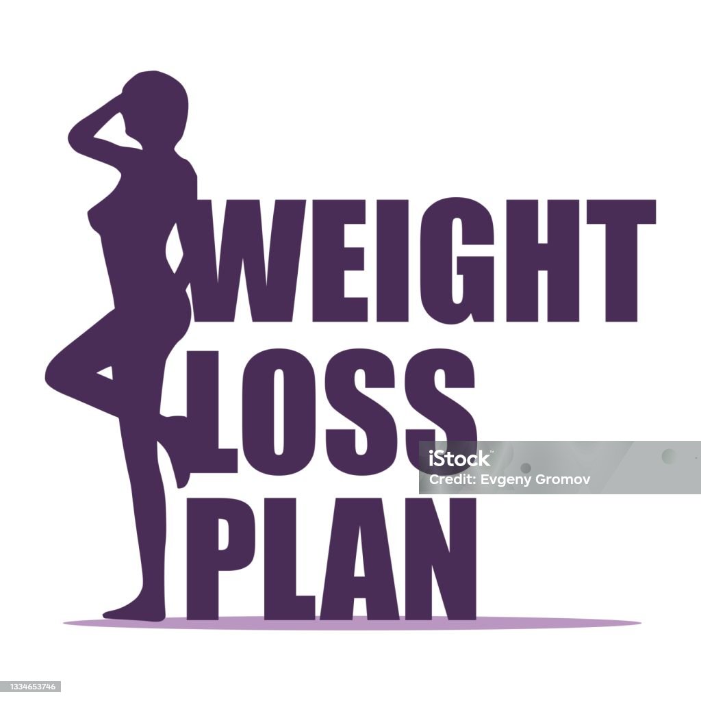 Beauty Woman And Weight Loss Plan Text Stock Illustration Download Image Now Adult Adults