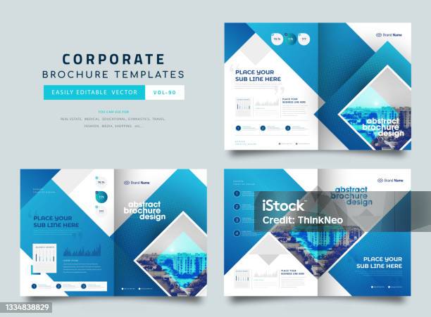 Desain Selebaran Brosur Laporan Tahunan Presentasi Leaflet Templat