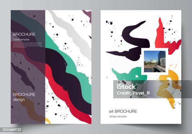 Tata Letak Vektor Format A4 Mencakup Template Desain Mockup Untuk