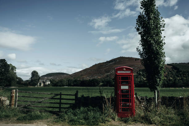 Free Stock Photo of Vintage red telephone box in rural setting ...