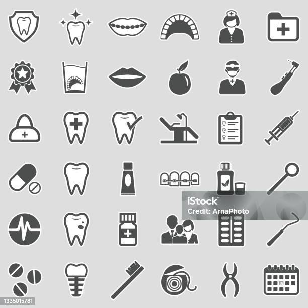 Ikon Dokter Gigi Desain Stiker Ilustrasi Vektor Ilustrasi Stok Unduh