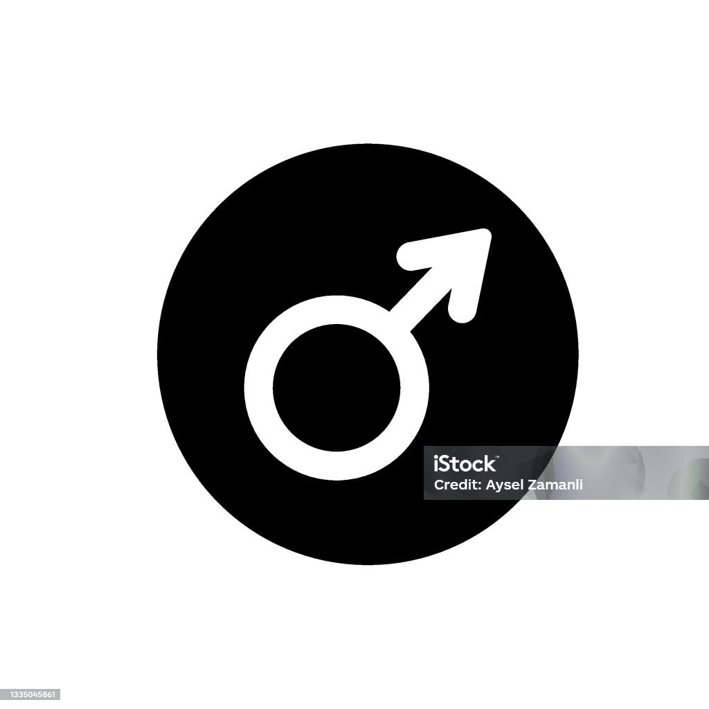 남성 성별 기호 플랫 벡터 아이콘 0명에 대한 스톡 벡터 아트 및 기타 이미지 0명 개념 디자인 Istock