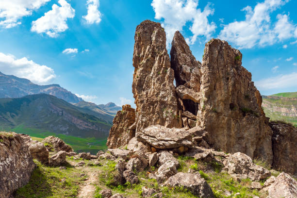 Free Stock Photo of Massive Rock Formation Alongside Mountain ...