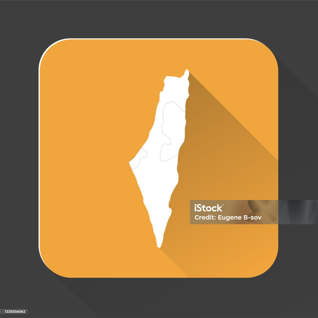 Highly Detailed Israel Map With Borders Isolated On Background Stock