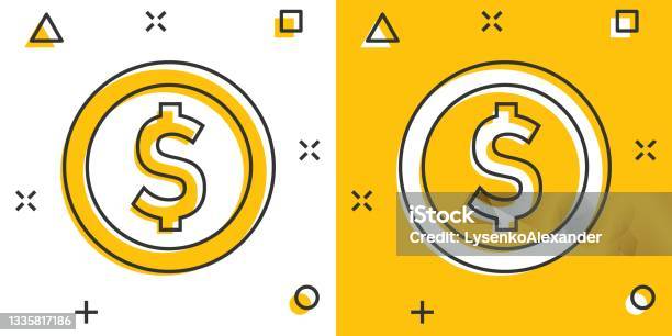 Les Pièces Empilent Licône Dans Le Style Comique Pictogramme