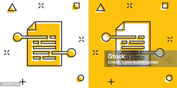 Ikon Kertas Dokumen Kartun Vektor Dalam Gaya Komik Istilah Lembar
