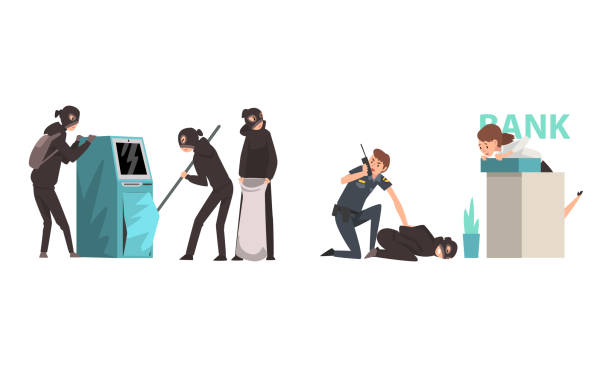 Armed Bank Robbery Clip Art