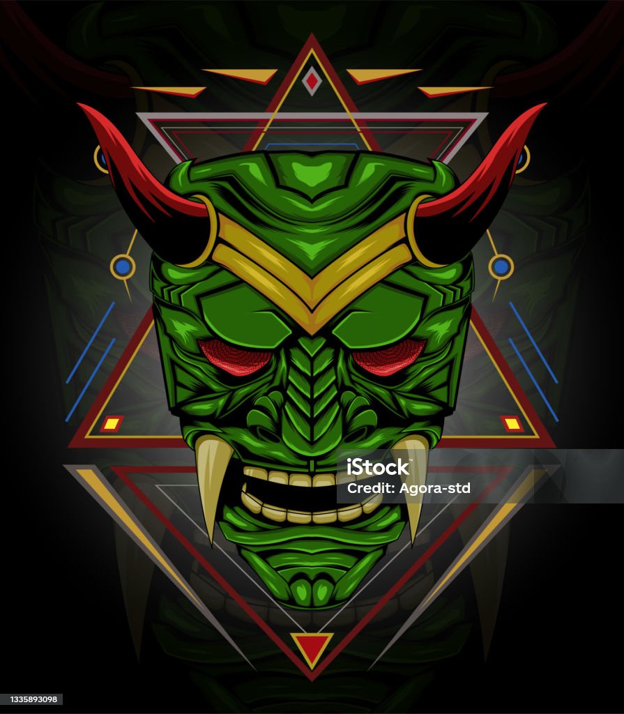 Ilustrasi Wajah Iblis Kepala Iblis Topeng Setan Jepang Ilustrasi Stok ... Ilustrasi Wajah Iblis Kepala Iblis Topeng Setan Jepang Ilustrasi Stok ...