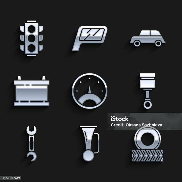Réglez Le Compteur De Vitesse Le Klaxon De Signal Sur Le Véhicule La