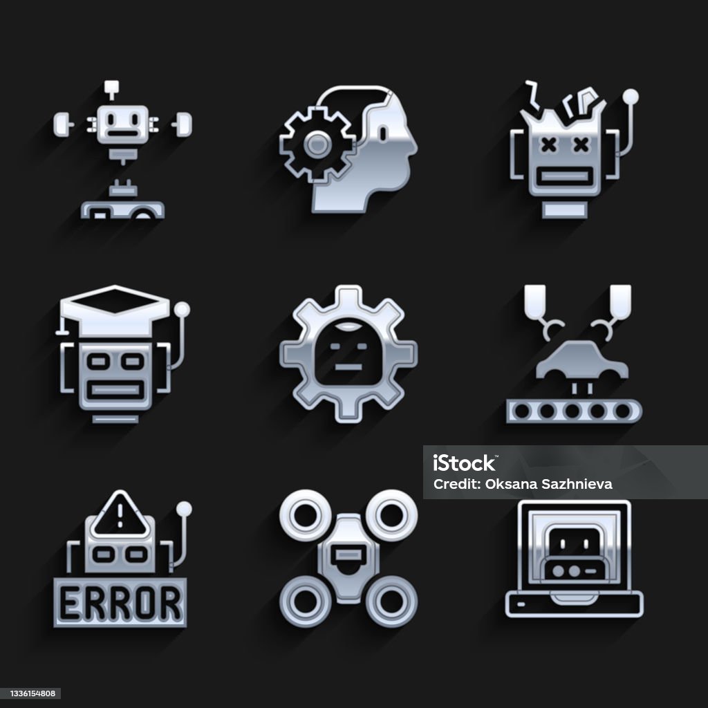 Set Robot Drone Creating Robot Robotic Arm Factory Error Broken And ... Set Robot Drone Creating Robot Robotic Arm Factory Error Broken And ...