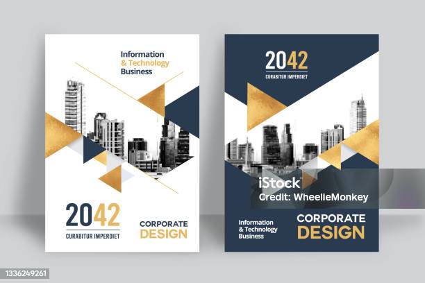 Template Desain Sampul Buku Perusahaan Di A4 Ilustrasi Stok Unduh