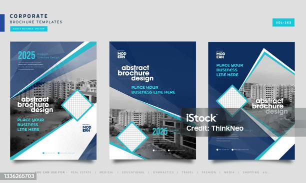 Set Desain Flyer Sampul Laporan Bisnis Perusahaan Brosur Atau Desain