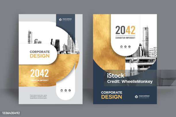 Template Desain Sampul Buku Perusahaan Di A4 Ilustrasi Stok Unduh