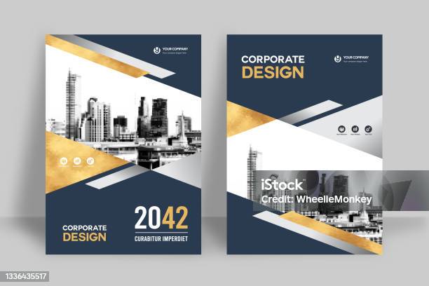 Template Desain Sampul Buku Perusahaan Di A4 Ilustrasi Stok Unduh