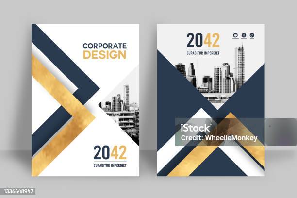 Template Desain Sampul Buku Perusahaan Di A4 Ilustrasi Stok Unduh