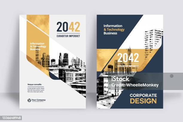 Template Desain Sampul Buku Perusahaan Di A4 Ilustrasi Stok Unduh