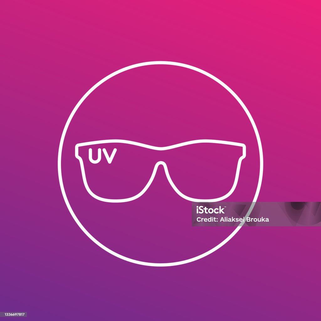 Sunglasses Uv Protection Vector Linear Icon Stock Illustration ... Sunglasses Uv Protection Vector Linear Icon Stock Illustration ...