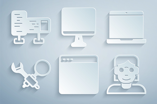 Set Browser Window Laptop Debugging Hacker Or Coder Computer Monitor ... Set Browser Window Laptop Debugging Hacker Or Coder Computer Monitor ...