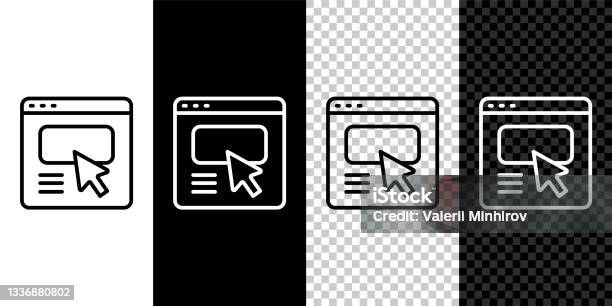 Vetores De Definir O Ícone De Design Da Linha Ui Ou Ux Isolado Em Preto