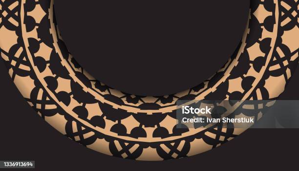 Desain Mewah Kartu Pos Berwarna Hitam Dengan Corak Yunani Desain Kartu