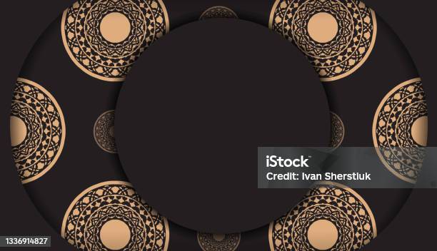 Template Mewah Untuk Kartu Pos Desain Cetak Dalam Warna Hitam Dengan