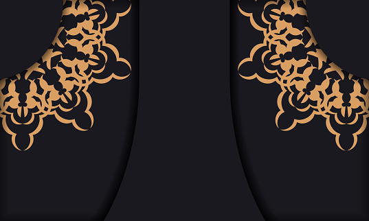 Desain Kartu Pos Siap Cetak Dengan Ornamen Vintage Template Spanduk