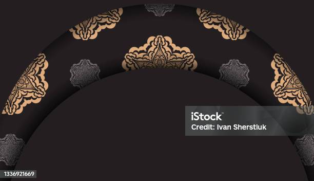 Desain Kartu Pos Siap Cetak Berwarna Hitam Dengan Corak Mewah Template