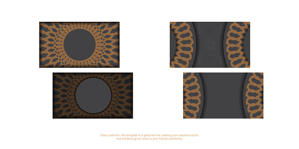 Template Untuk Desain Cetak Kartu Nama Warna Abuabu Dengan Ornamen