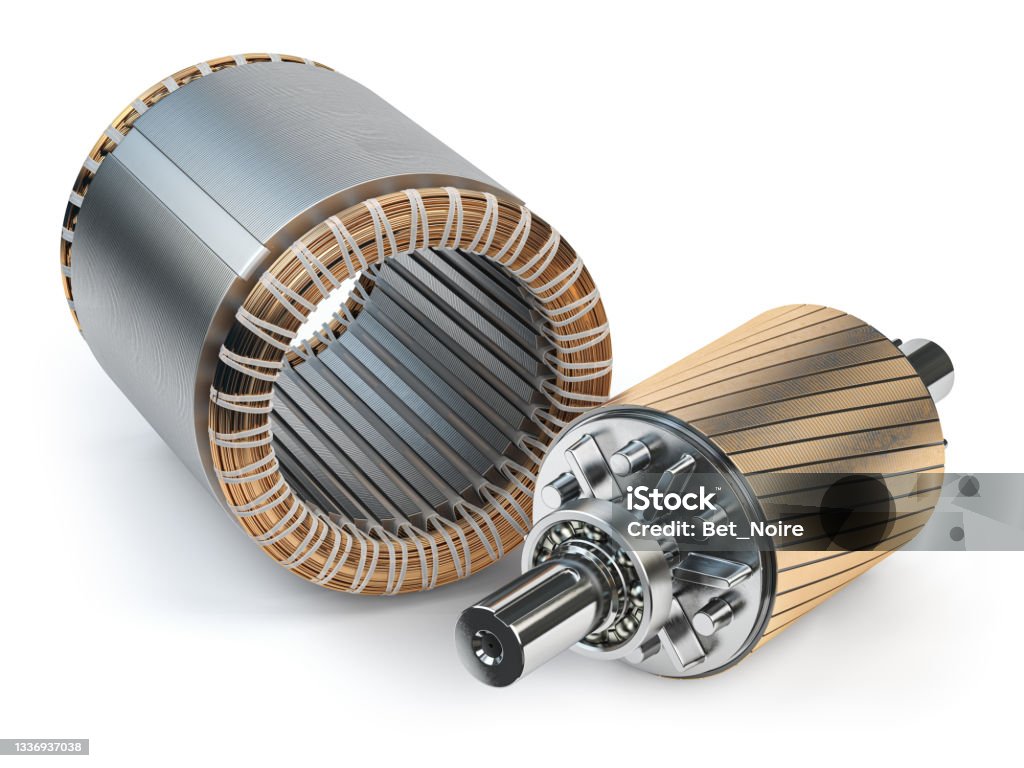 Rotor And Stator Of Electric Motor Isolated On White Background Stock ... Rotor And Stator Of Electric Motor Isolated On White Background Stock ...