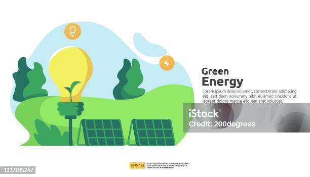 Environmental Concept For Green Clean Energy Sources With Renewable