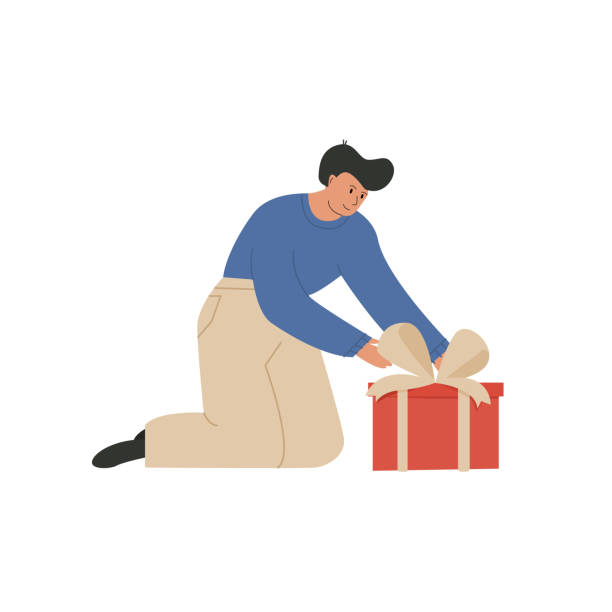 30 Putting Presents Under Tree Stock Illustrations Royalty Free