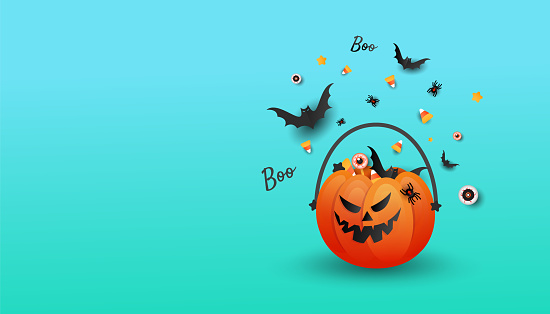 Jack O Lantern Happy Halloween Template Poster With Orange Trick Or