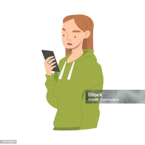 Kecewa Dengan Berita Buruk Karakter Wanita Membaca Pesan Di Ilustrasi ... Kecewa Dengan Berita Buruk Karakter Wanita Membaca Pesan Di Ilustrasi ...