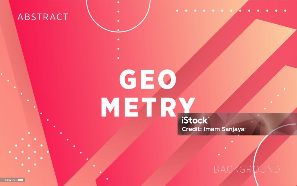 Modern Red Gradient Abstract Geometry Shape Background With Linecan Be