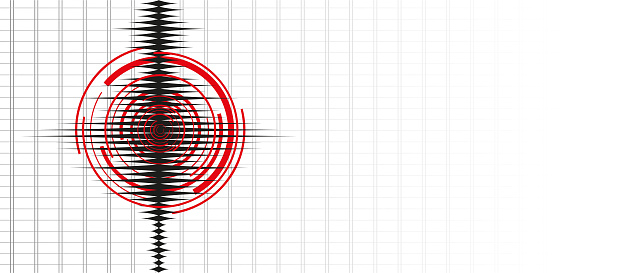 Latar Belakang Gempa Seismogram Untuk Pengukuran Seismik Ilustrasi Stok