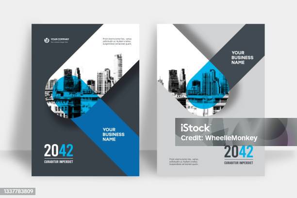 Template Desain Sampul Buku Perusahaan Di A4 Ilustrasi Stok Unduh