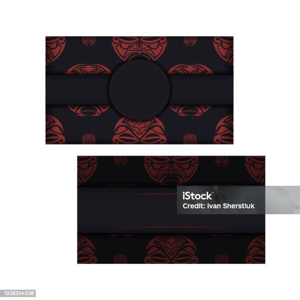 Vector Siap Mencetak Desain Kartu Pos Dengan Warna Hitam Dengan Topeng