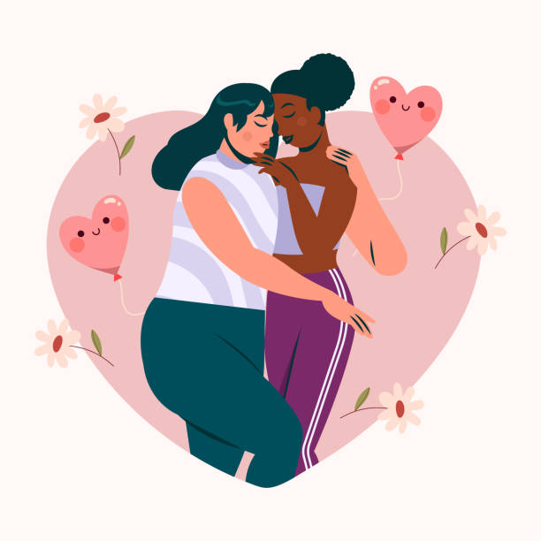 40 Lesbians Kissing And Silhouettes Stock Illustrations Royalty Free
