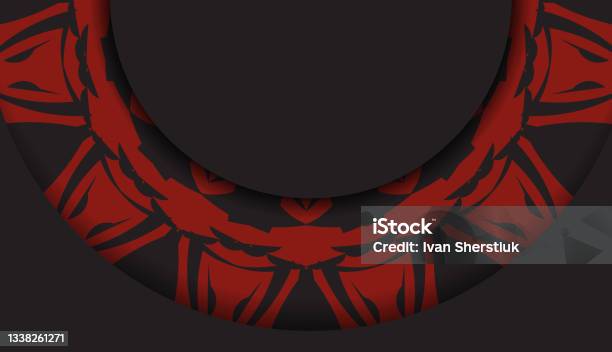 Vector Black Warna Desain Kartu Pos Dengan Pola Yunani Desain Kartu